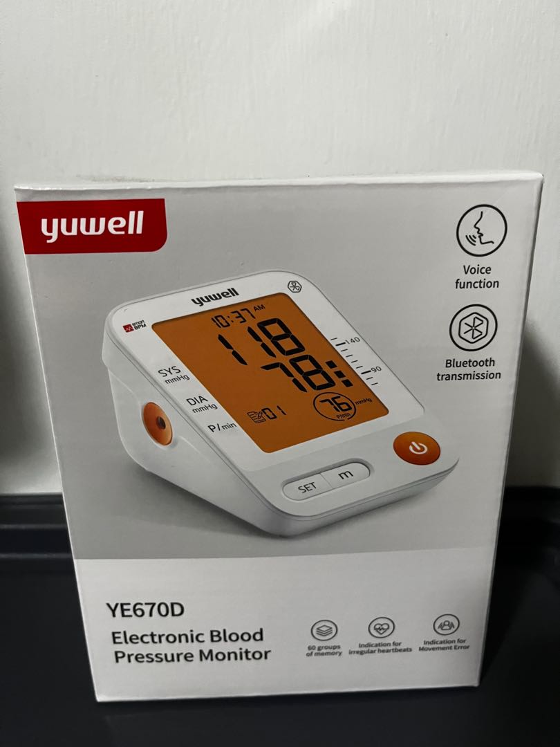 Yuwell YE670D Electronic Blood Pressure Monitor, Health & Nutrition ...