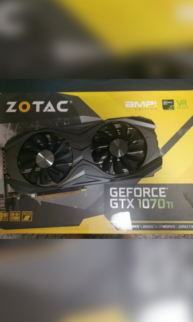 ZOTAC GTX 1070 TI AMP EDITION NVIDIA GAMING GPU GRAPHICS CARD ...