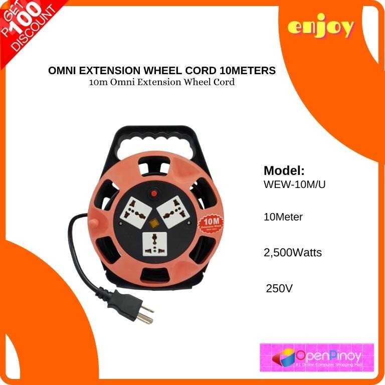 10m Omni Extension Wheel Cord, TV & Home Appliances, Electrical ...