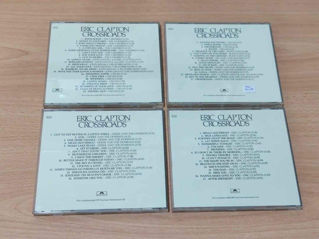 (4CD) Eric Clapton Crossroads Disc 1,2,3 & 4, Hobbies & Toys, Music ...