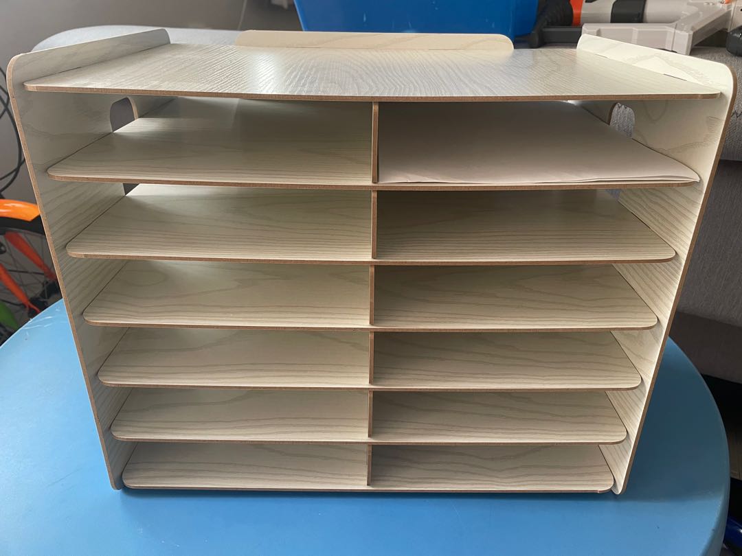 A4 paper tray 12 slots, Furniture & Home Living, Home Improvement ...