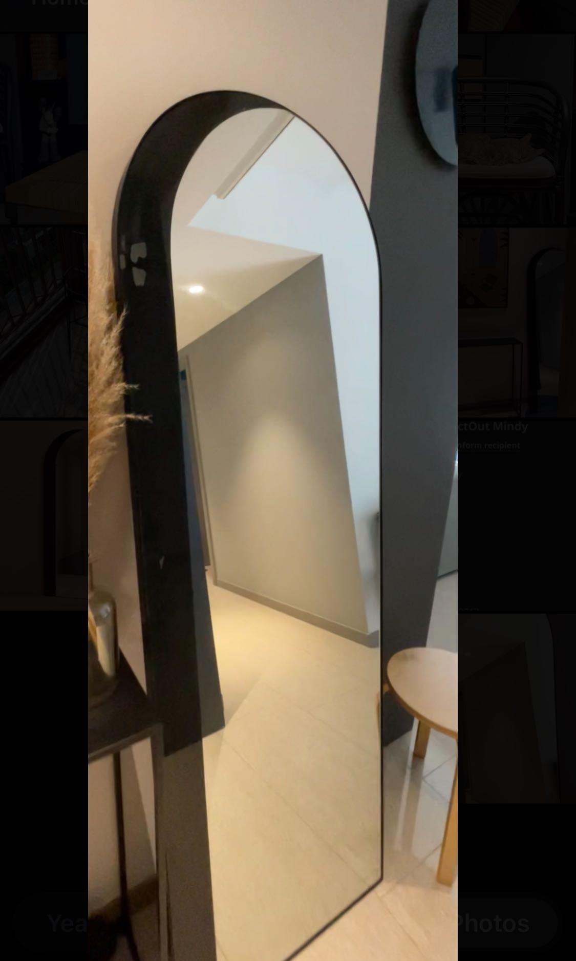 Arch curved modern standing mirror, Furniture & Home Living, Furniture ...