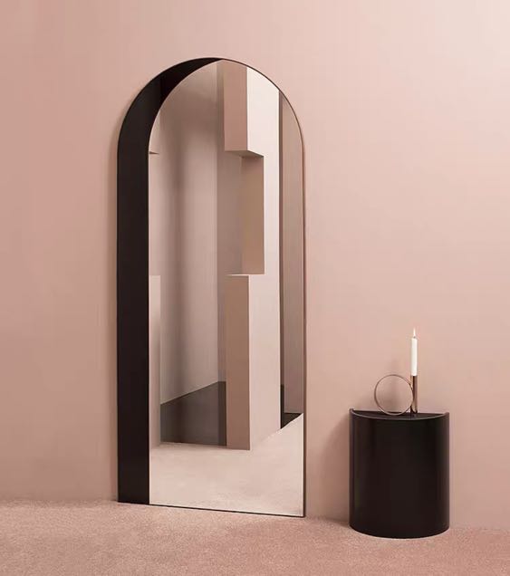 Arch curved modern standing mirror, Furniture & Home Living, Furniture ...