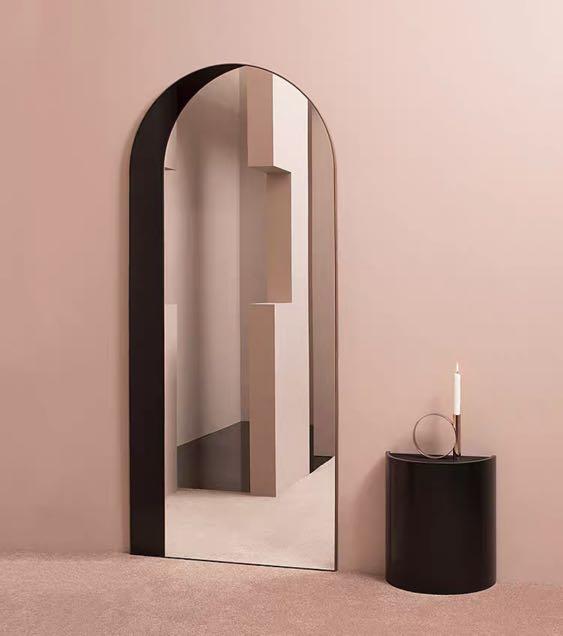 Arch curved modern standing mirror, Furniture & Home Living, Furniture ...