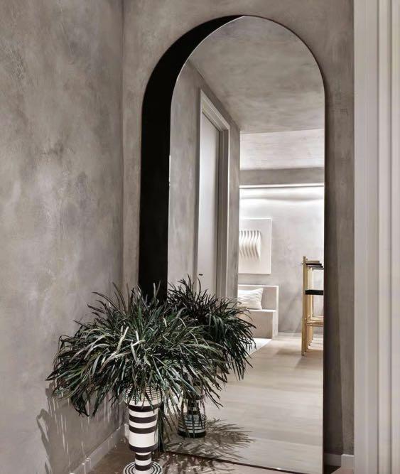 Arch curved modern standing mirror, Furniture & Home Living, Furniture ...