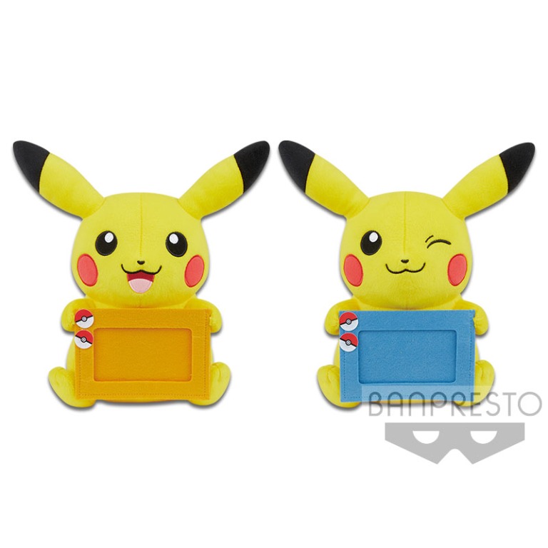 Banpresto Pokemon Pikachu Photo Frame Plush (Orange/Blue Frame ...