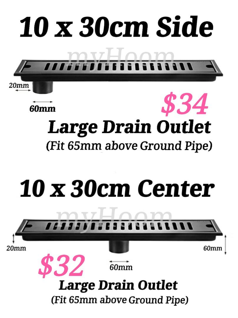Bathroom floor trap. Rectangle floor drain. Modern floor drain ...