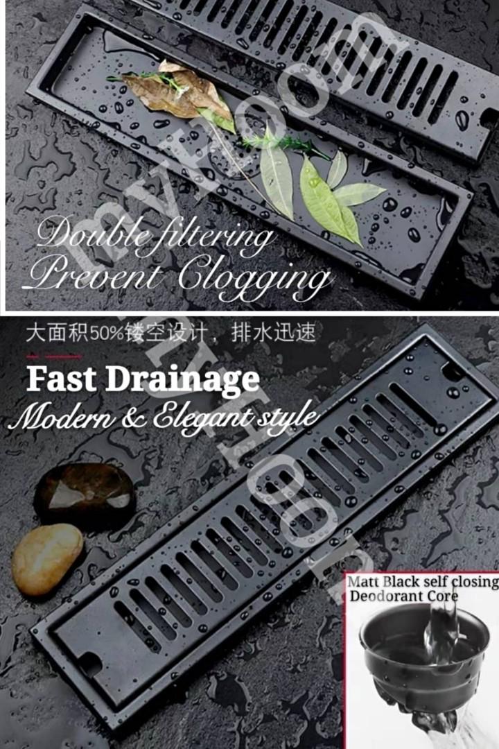 Bathroom floor trap. Rectangle floor drain. Modern floor drain ...