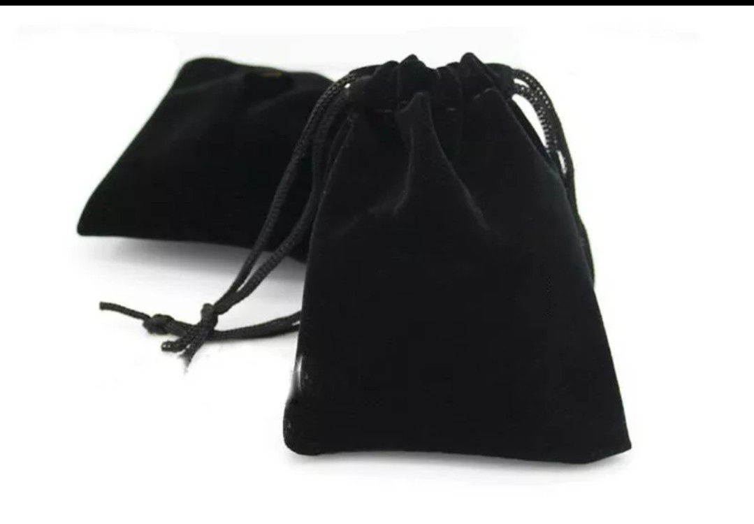 Black Velvet Drawstring Bag or Pouch, Men's Fashion, Bags, Sling Bags ...