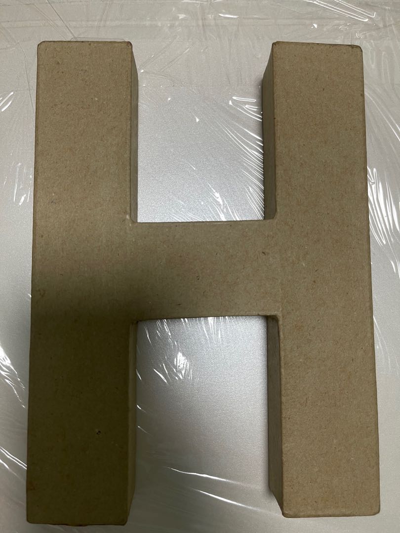 Cardboard letter H, Hobbies & Toys, Stationery & Craft, Art & Prints on ...