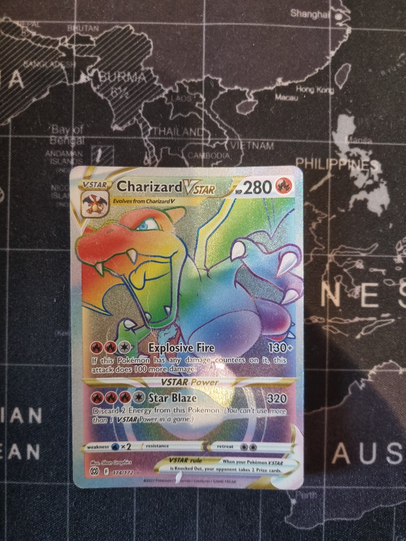 CHARIZARD RAINBOW RARE VSTAR BRILLIANT STARS, Hobbies & Toys, Toys ...