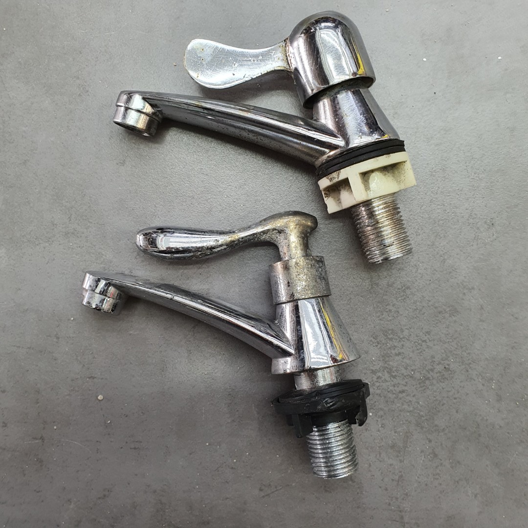 Chrome plated brass Basin Bottom bib tap Kepala Pipe Cuci Muka ...