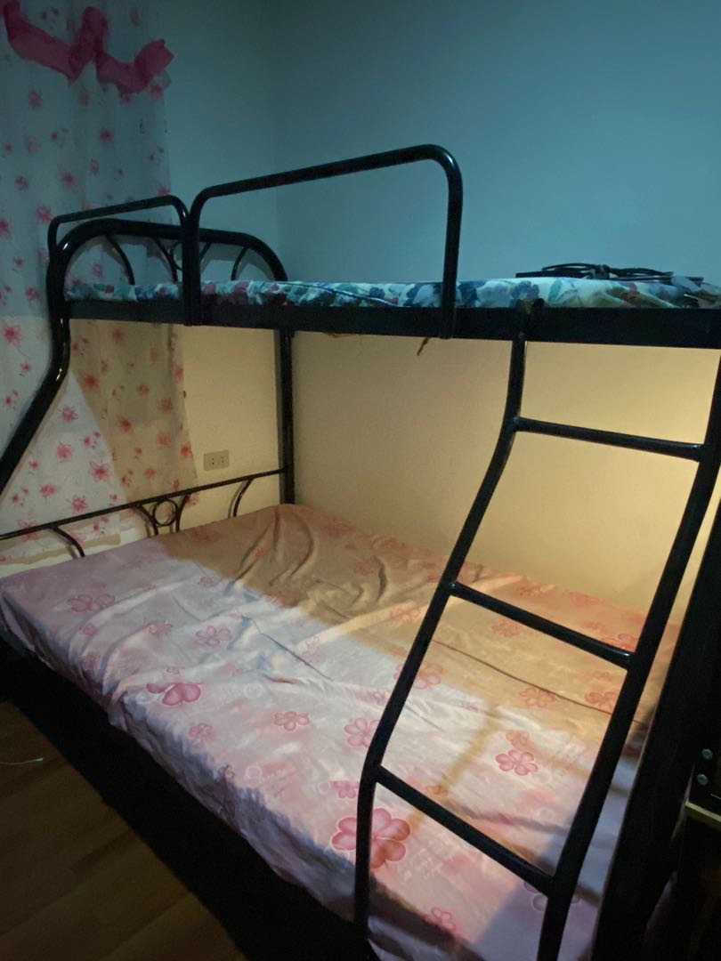 Double deck bed frame, Furniture & Home Living, Furniture, Bed Frames ...