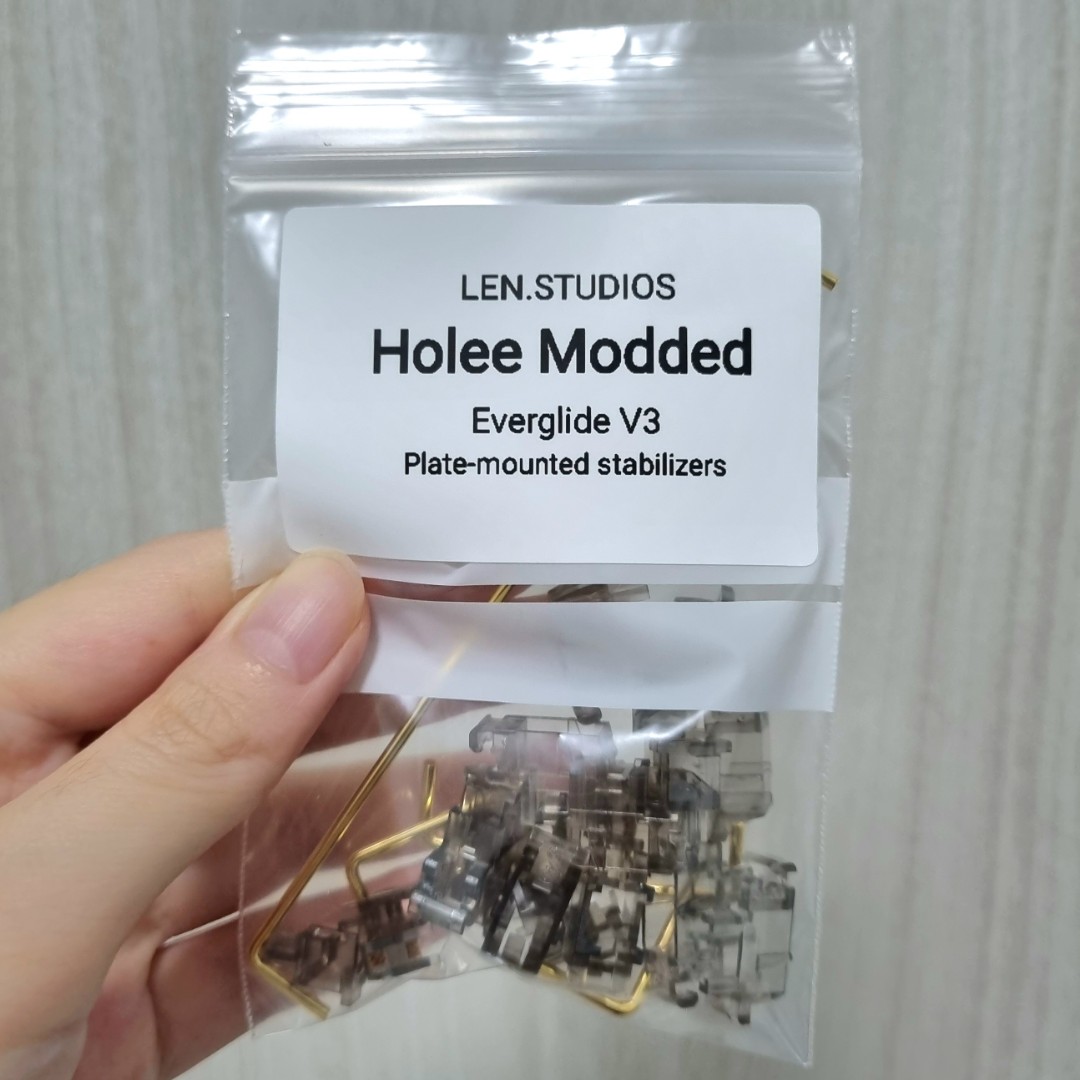 Everglide V3 plate mounted stabilisers (Holee Modded + tuned ...