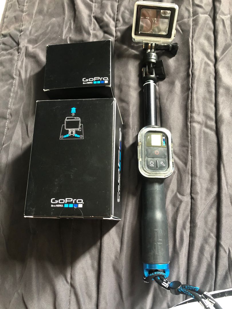Gopro hero silver 4 full set, Photography, Cameras on Carousell