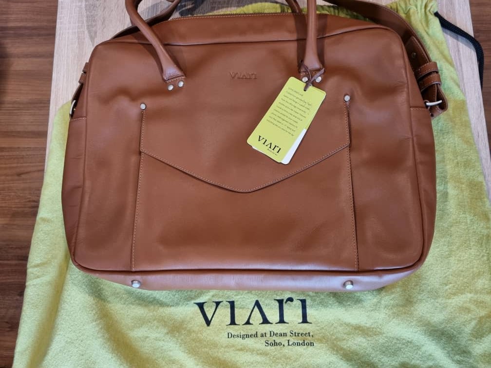 Viari genuine leather briefcase (new with tags), Men's Fashion, Bags ...