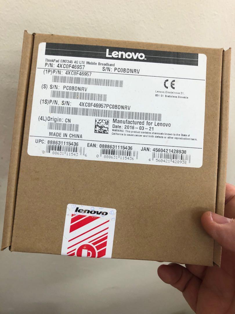 Lenovo 4G Mobile Broadband Module for Thinkpad Notebooks, Computers ...