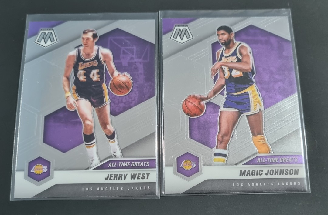 Magic Johnson and Jerry West Mosaic Cards, Hobbies & Toys, Toys & Games ...