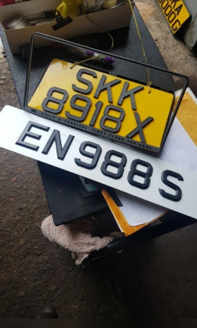 Make a car plate for new car and old car. Front or Rear. LTA compliant ...