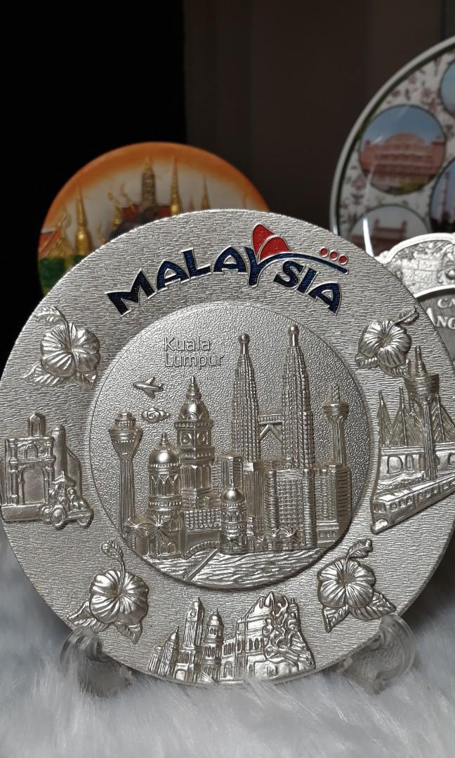 Vintage Metal Display Plate "Malaysia", Furniture & Home Living, Home ...