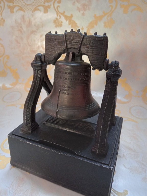 Mini Liberty bell with base, Hobbies & Toys, Memorabilia & Collectibles ...