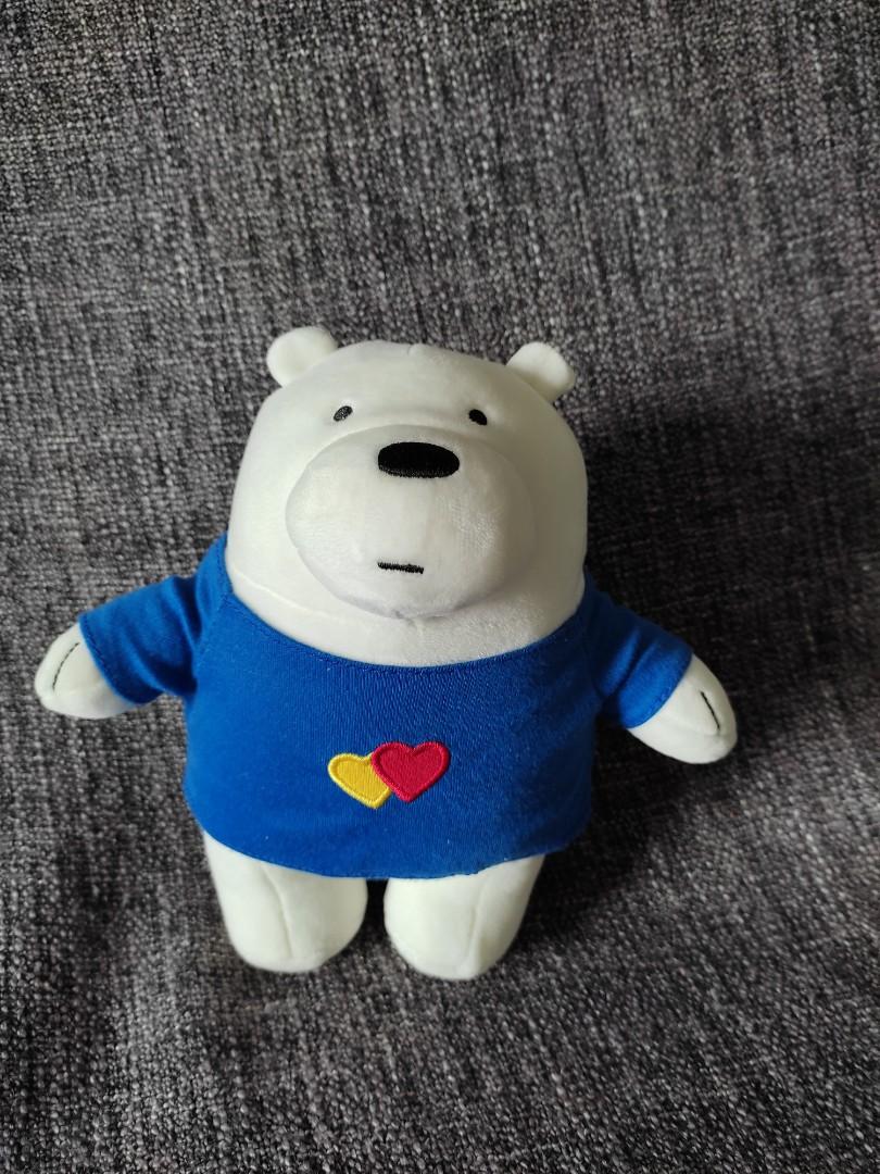 Miniso We Bare Bears Ice Bear baby bear plushie teddy cute small ...