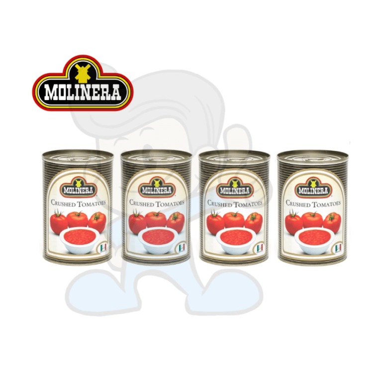 Molinera Crushed Tomatoes ( 4 x 400g), Food & Drinks, Packaged ...