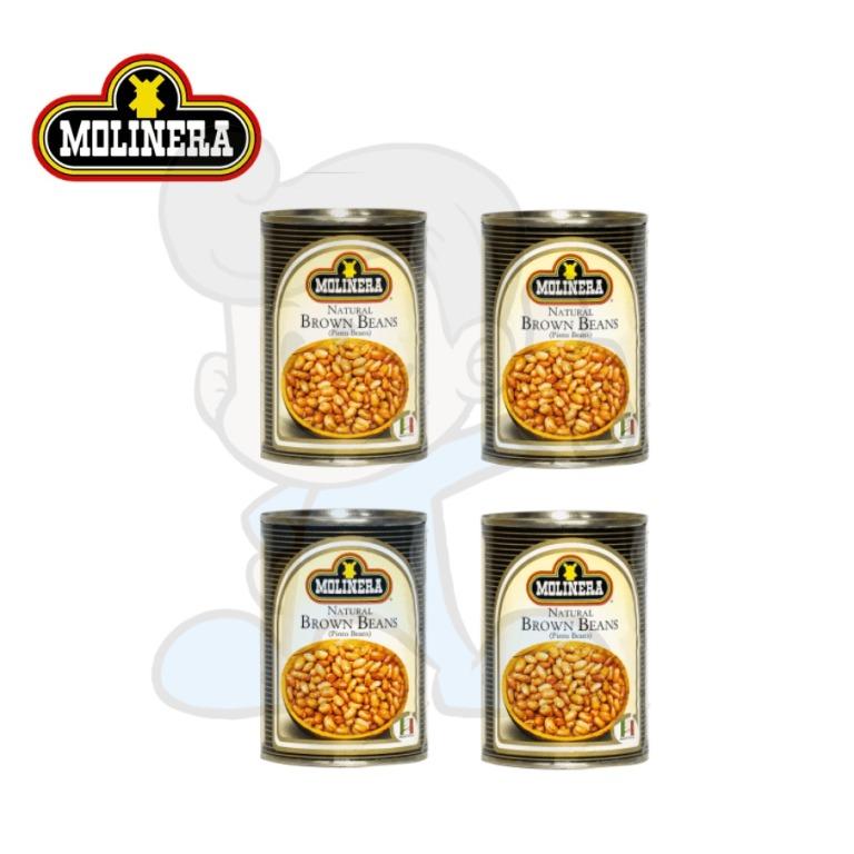 Molinera Natural Brown Beans (4 x 400g), Food & Drinks, Packaged ...