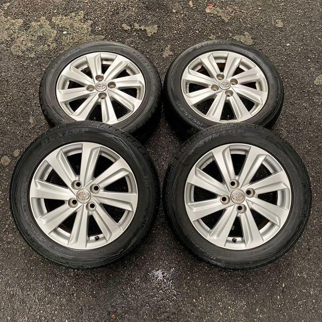 Original 15 inch sports rim Vios tyre 70%, Auto Accessories on Carousell