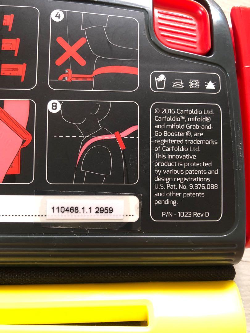 Original MIFOLD Grab-and-Go Car Booster Seat Portable Car Seat Green ...