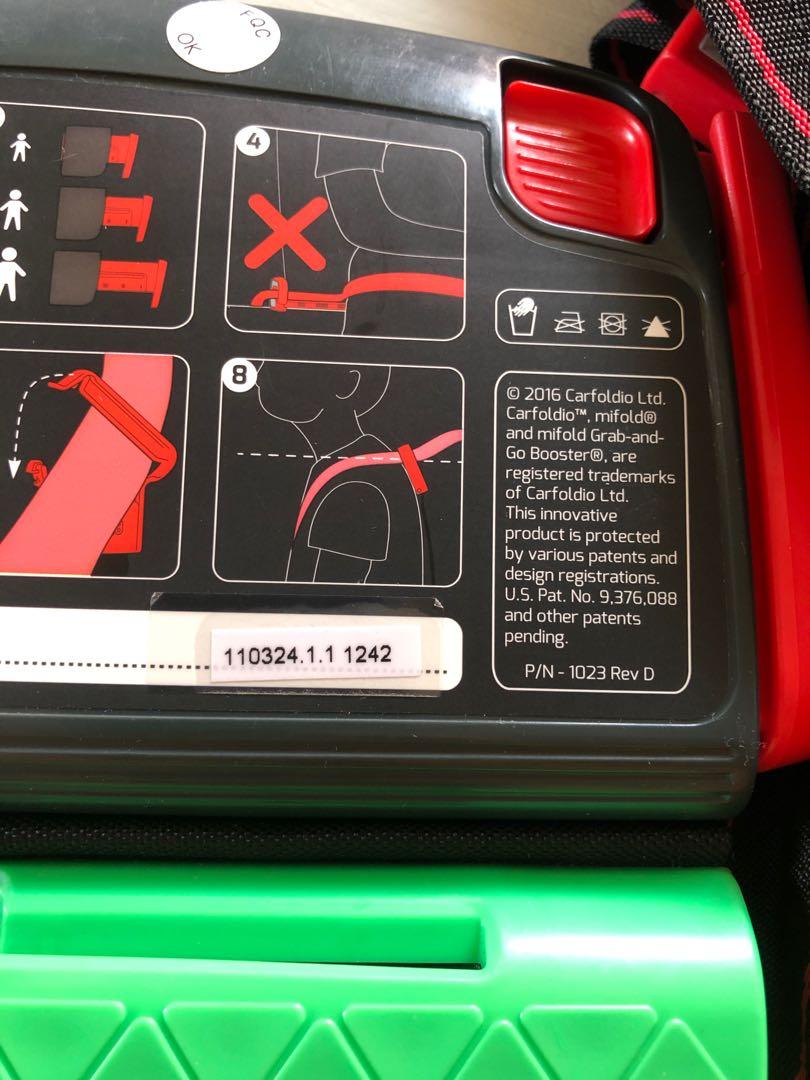 Original MIFOLD Grab-and-Go Car Booster Seat Portable Car Seat Green ...