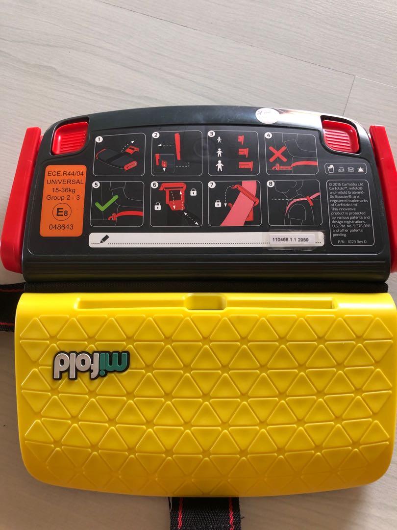 Original MIFOLD Grab-and-Go Car Booster Seat Portable Car Seat Green ...