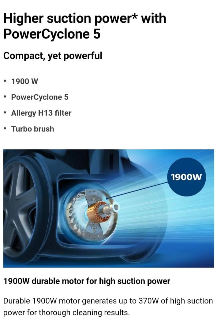 Philips Power Cyclone 5, TV & Home Appliances, Vacuum Cleaner ...