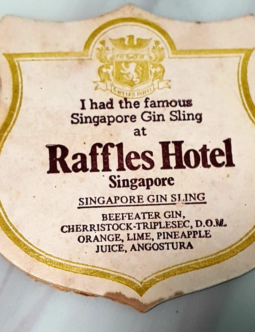 Raffles Hotel coasters : The Singapore Sling. Created in 1915, and now ...
