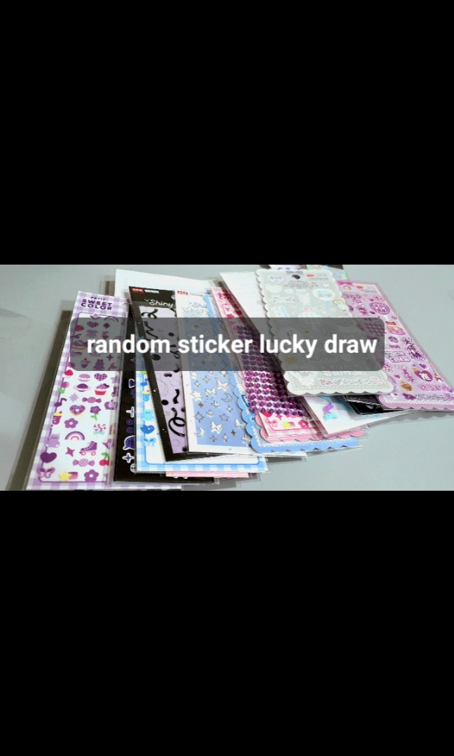 Random sticker lucky draw, Hobbies & Toys, Stationery & Craft, Other ...