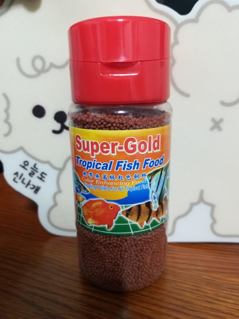 (Sample) Super-Gold Tropical Fish Food, Pet Supplies, Pet Food on Carousell