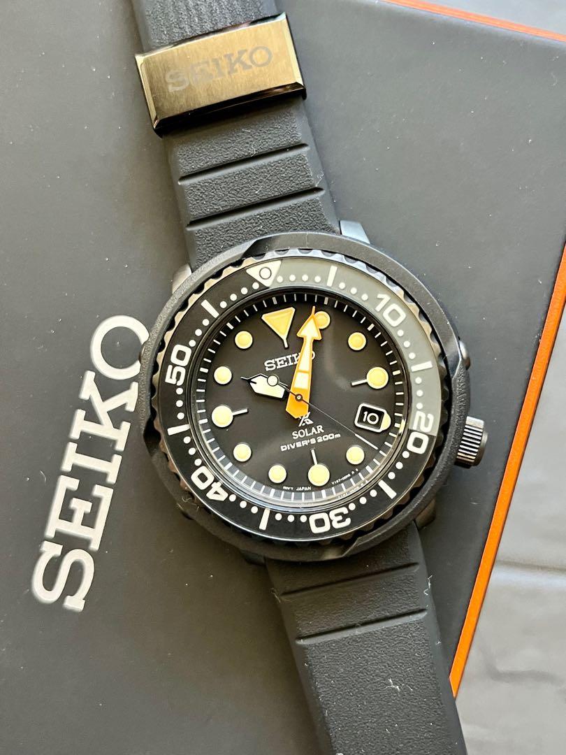 Seiko Prospex Solar Tuna Black Series Limited Edition, Luxury, Watches ...