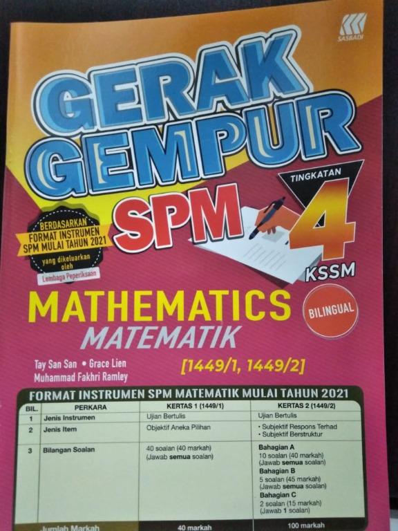 SPM Mathematics F4 Exercise Book (KSSM), Hobbies & Toys, Books ...