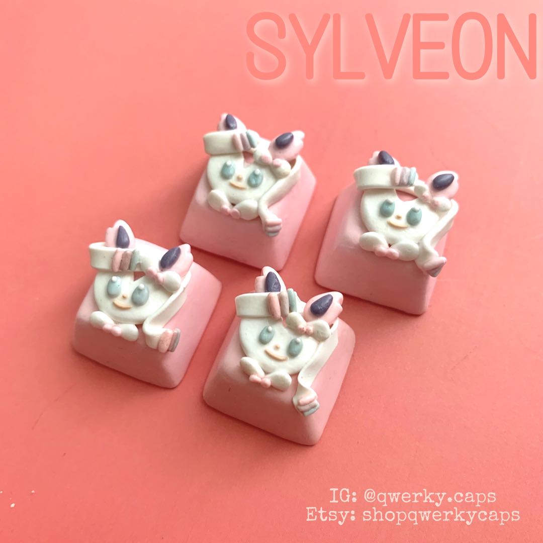 Sylveon Pokemon Artisan Keycap for Mechanical Keyboard, Computers ...