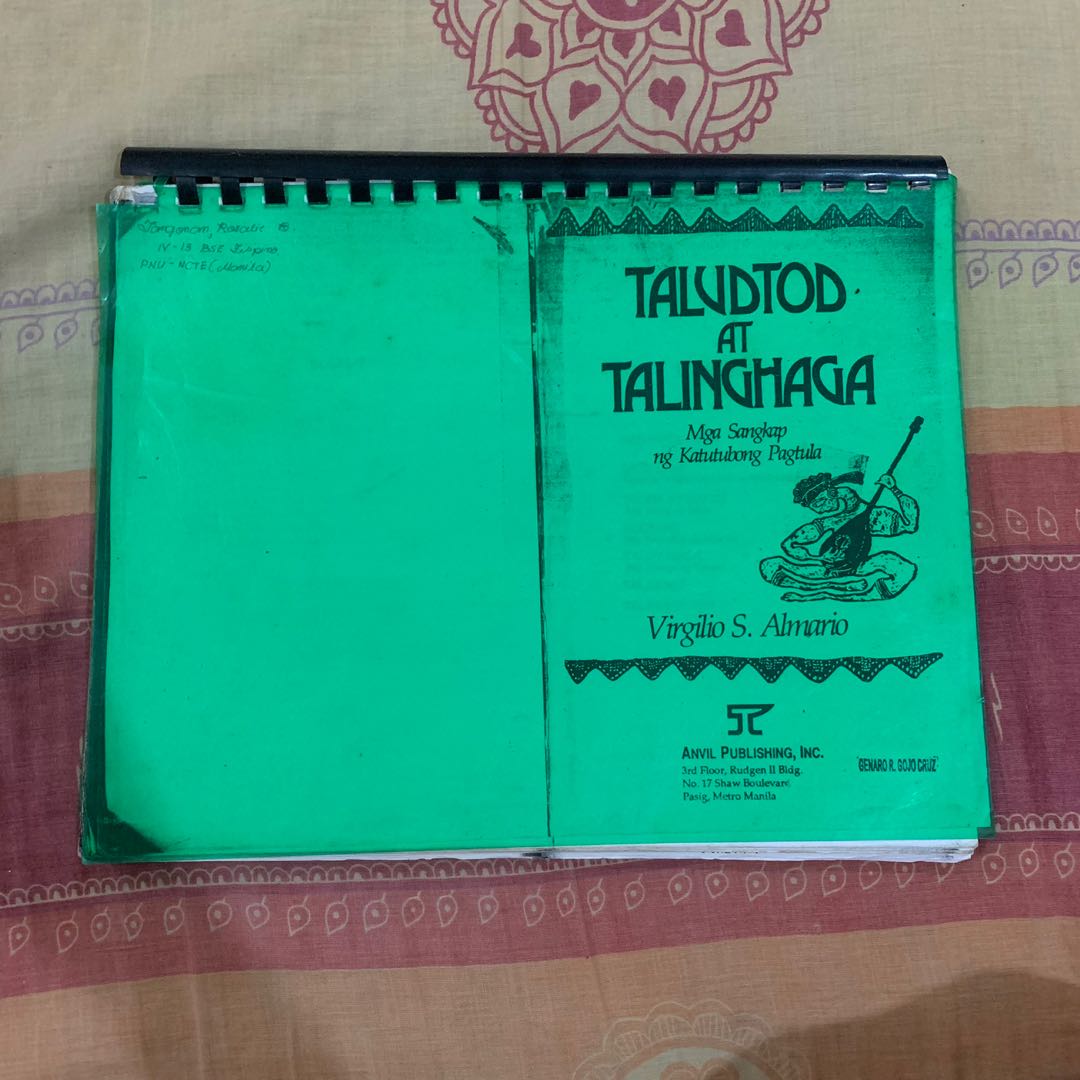 Taludtod at Talinghaga: Mga Sangkap ng Katutubong Pagtula ni Virgilio S ...