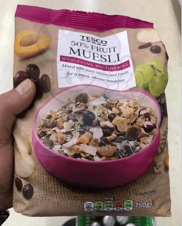 Tesco 50% Fruit Muesli 750g, Food & Drinks, Packaged & Instant Food on ...