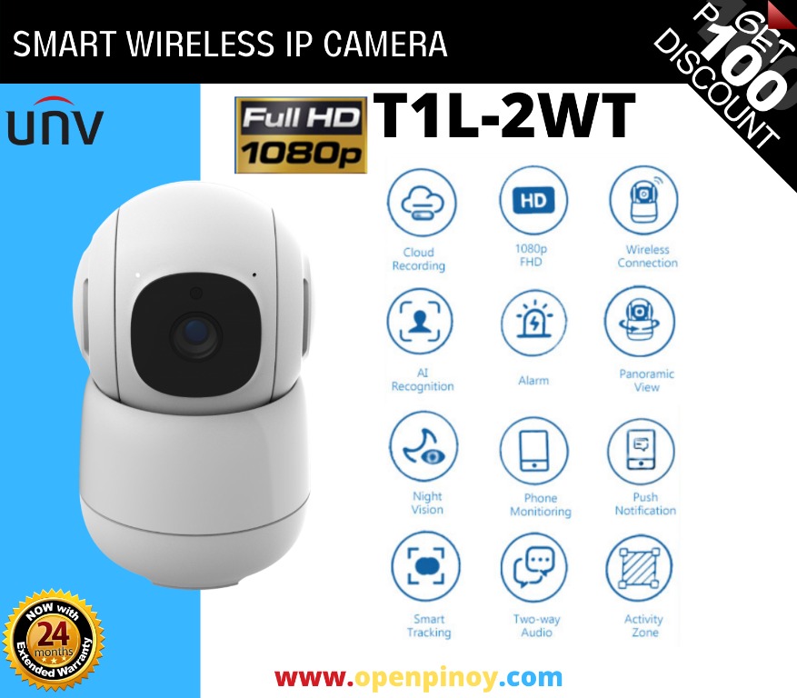 UNV T1L-2WT Smart Wireless IP Camera, Furniture & Home Living, Security ...