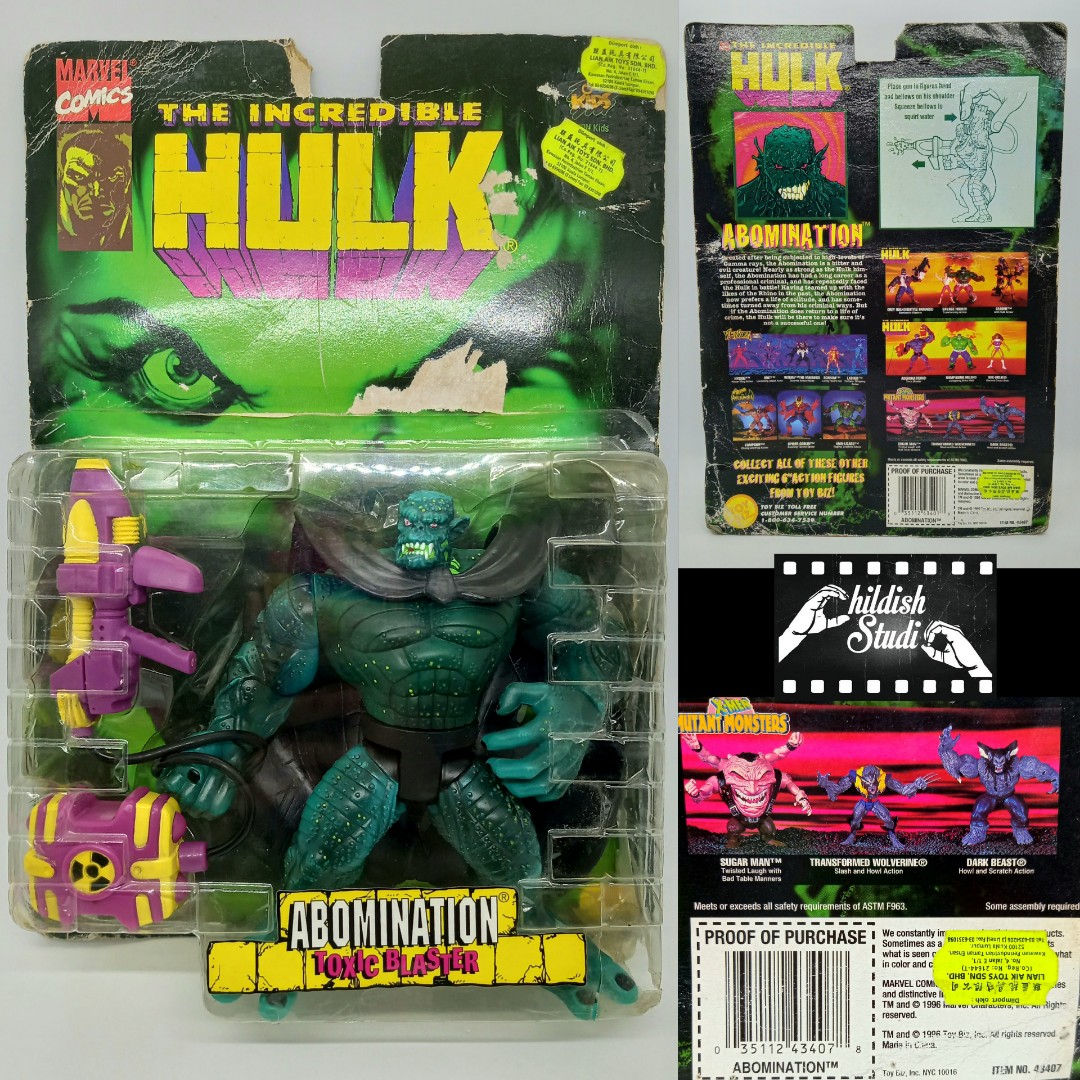 Vintage 1996 ABOMINATION With Toxic Blaster Action Figure, Hobbies ...