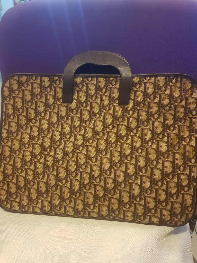 Vintage Christian Dior laptop or document bag, Luxury, Bags & Wallets ...
