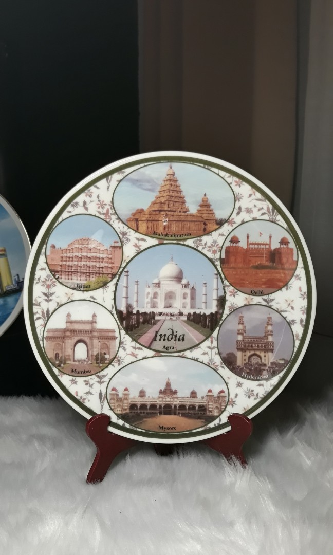 Vintage Display Deco Plate "India", Hobbies & Toys, Memorabilia ...