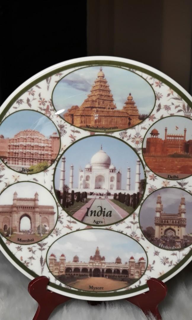 Vintage Display Deco Plate "India", Hobbies & Toys, Memorabilia ...