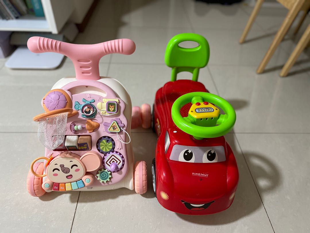 Walker and sliding car, Babies & Kids, Infant Playtime on Carousell