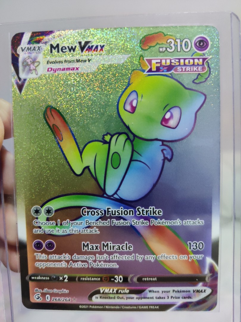 WTS RAINBOW RARE MEW VMAX, Hobbies & Toys, Toys & Games on Carousell