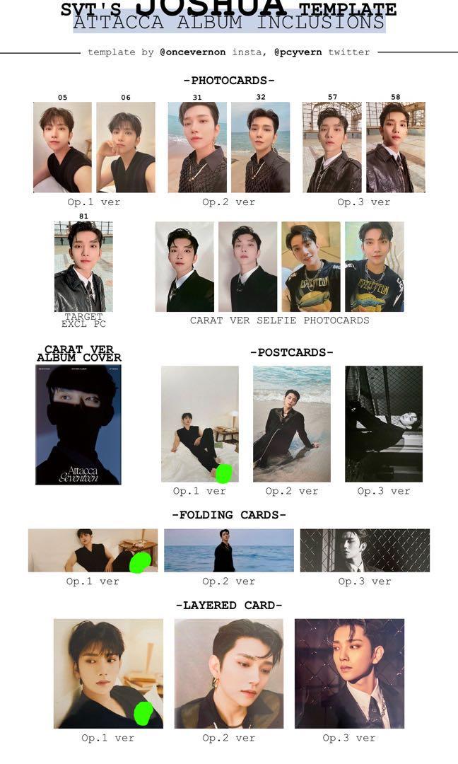[wtt / wts] seventeen attacca op 1 pc svt photocard postcard layer card ...