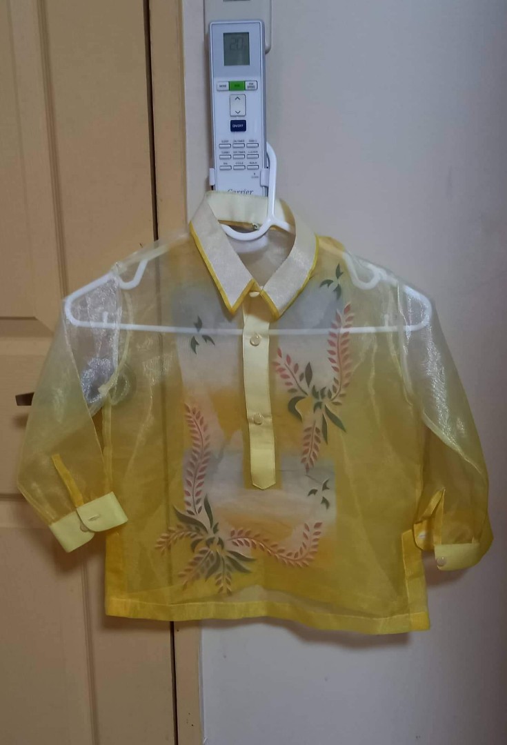 Yellow Barong for Kids, Babies & Kids, Babies & Kids Fashion on Carousell